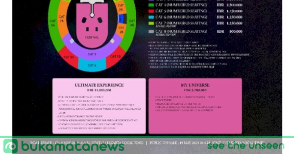 Tiket Konser Coldplay Presale BCA Dijual Mulai Hari Ini hingga Besok ...